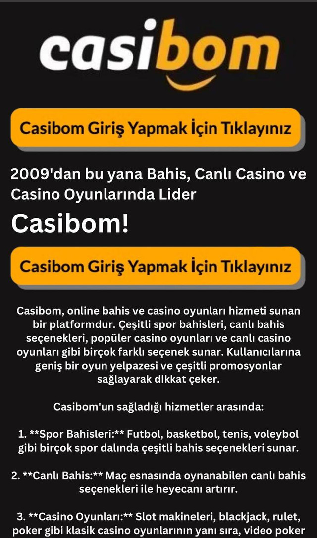 GitHub - CasCasTR/Casibom-Giris: CASİBOM : CASİBOM GİRİŞ GÜVENİLİR VE RESMİ 2025 GÜNCEL GİRİŞ ADRESİ