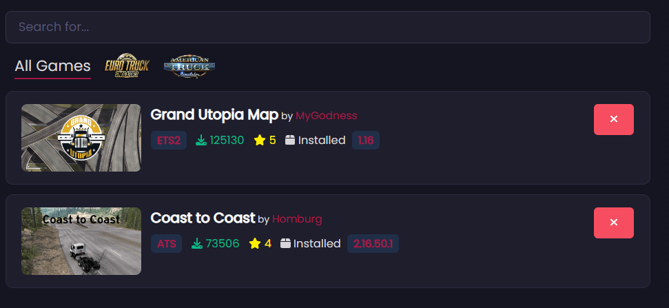 AKA GROUP™ - News - Trucky App New Mods Manager — TruckersMP