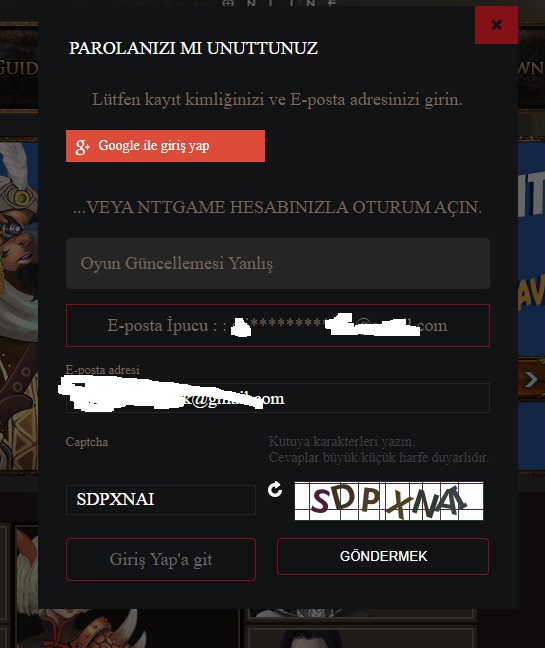 Şifreyi Unuttum