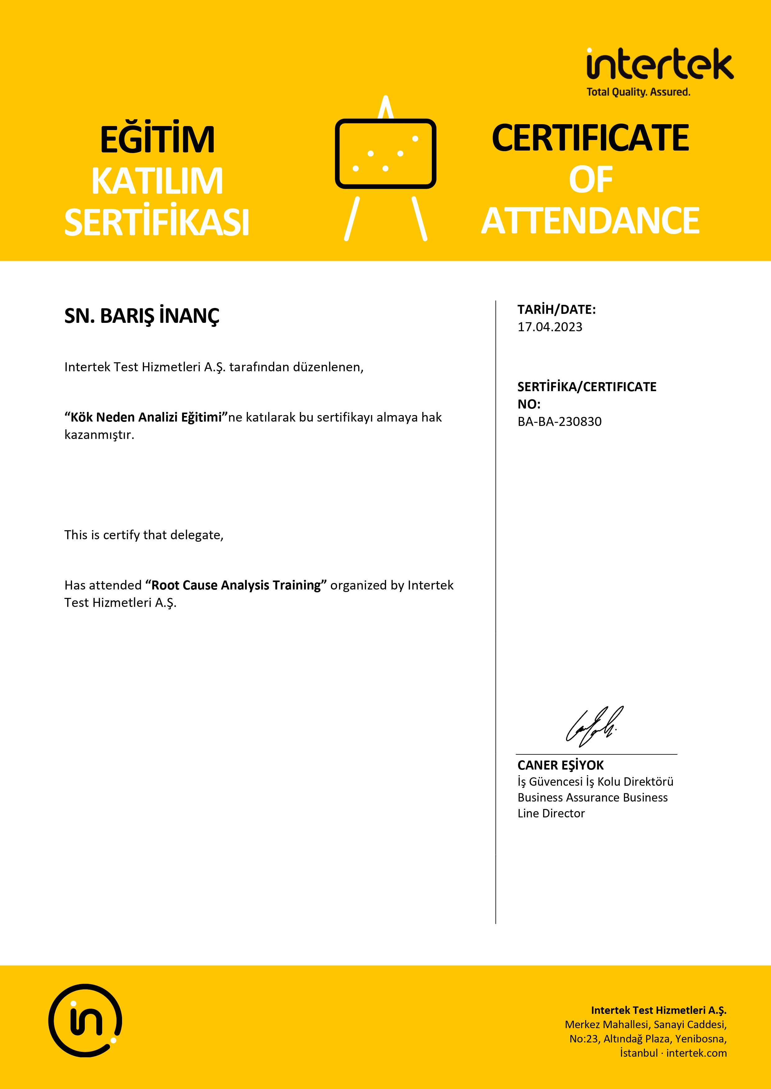 Baris İnanc - Saneks A.S. - Sanex Inc. | LinkedIn